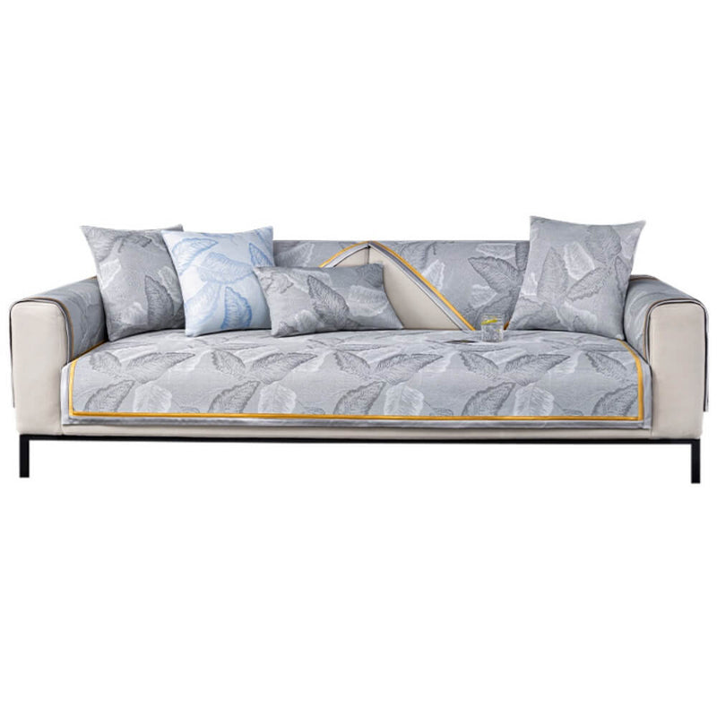 Cooling Ice Silk Sofa Cushion, Non-Slip Luxurious Summer Seat Pad, Ski